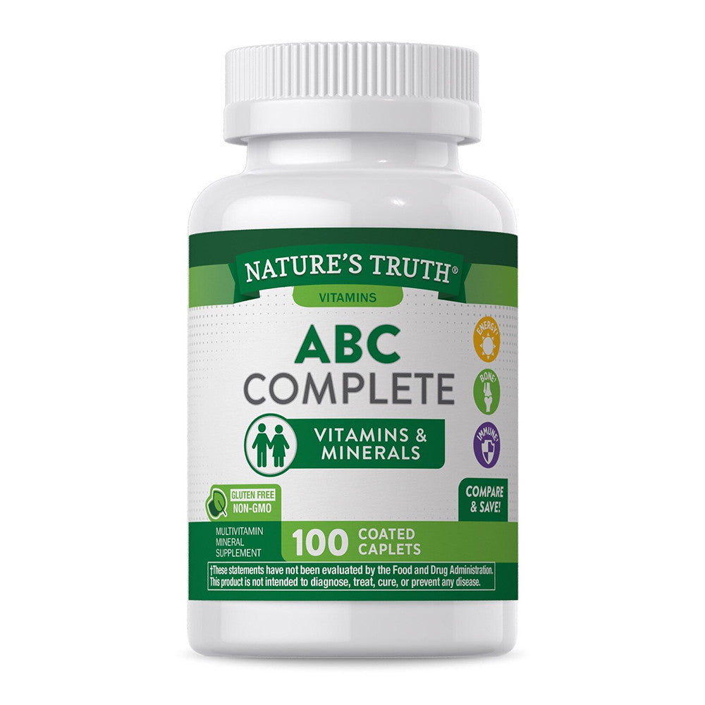 Natures Truth ABC Complete Vitamins And Minerals Coated Caplets, 100 Ea ...