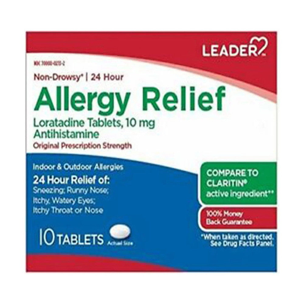 Leader 24Hour Loratadine Allergy Relief Tablets, 10 Ea – WellnessBetter